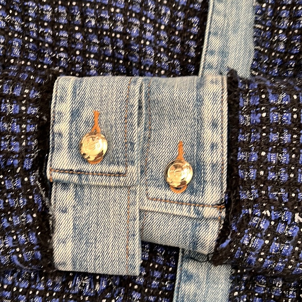 Juicy Couture Denim Tweed Jacket Size Medium - Gem